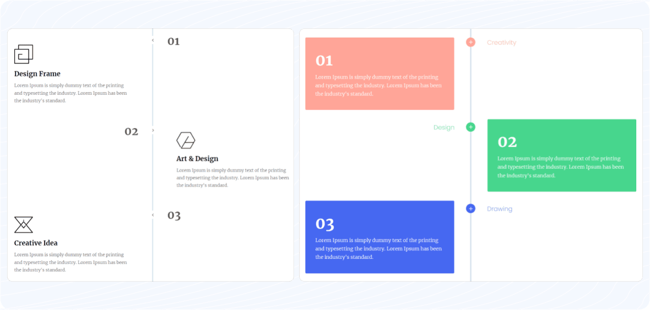 Timeline Page Design - Divi Essential